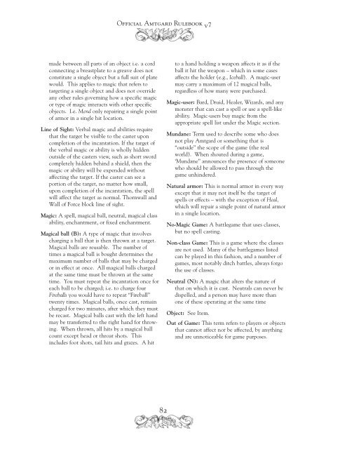 Official Amtgard Rulebook