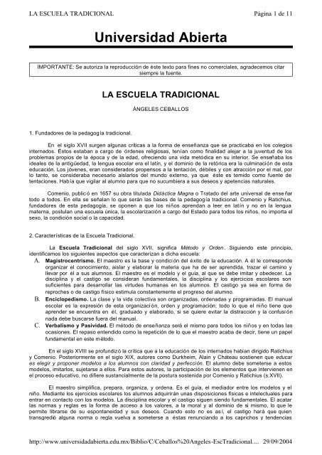 Escuela Tradicional.
