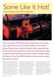 SCR - Johnson Matthey - Emission Control Technologies