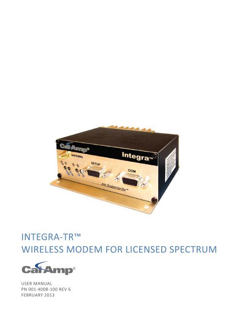 integra-trâ ¢ wireless modem for licensed spectrum - CalAmp
