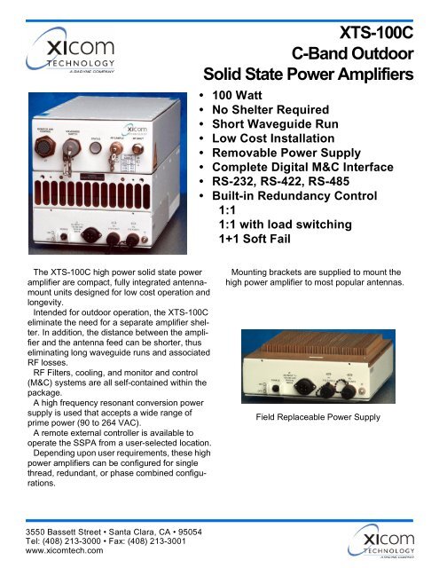 XTS-100C - Comtech Xicom Technology