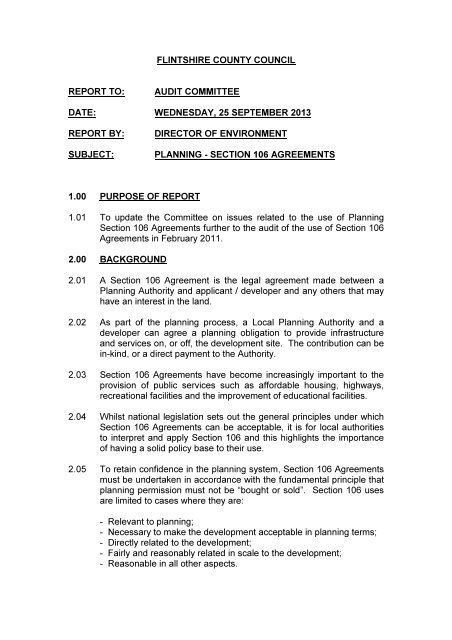 Section 106 Plan Section 106 Plan
