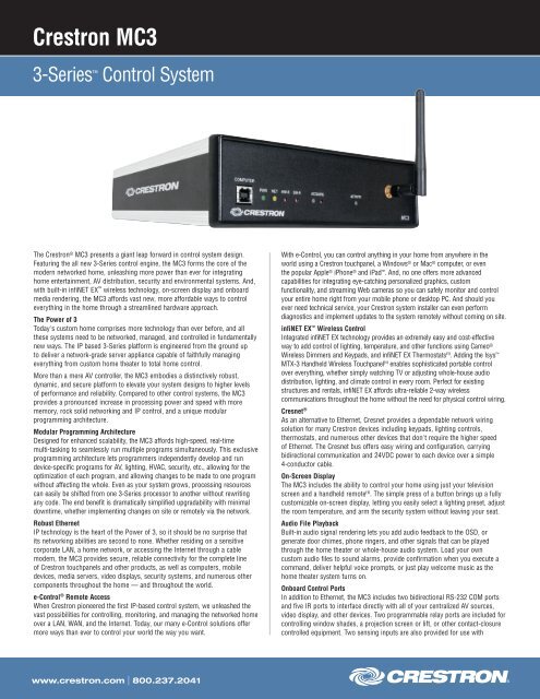 Crestron MC3 - CE Pro