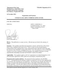 TRADOC Regulation 1-11 - TRADOC - U.S. Army