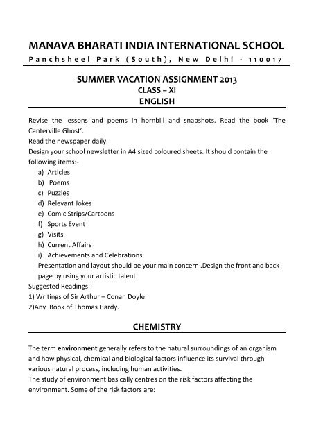 13. CLASS XI HOLIDAY ASSIGNMENT.pdf - Manava Bharati India ...