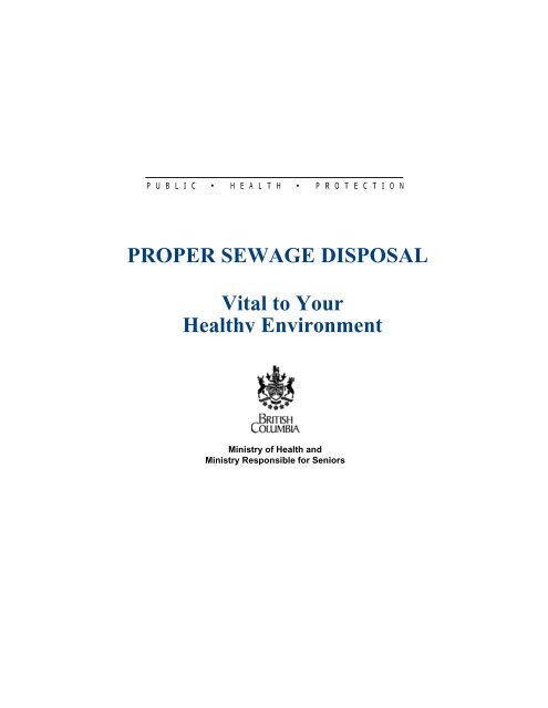 Proper Sewage Disposal