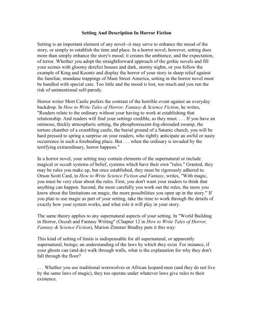 🔥 Horror descriptive writing examples. Descriptive Essay On Haunted ...