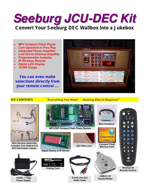 Seeburg JCU-DEC Kit - CD Adapter