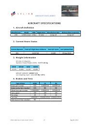 AIRCRAFT DATA SHEET