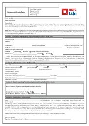 Policy Servicing Request Form 2 For Official Use Only ... - HDFC Life