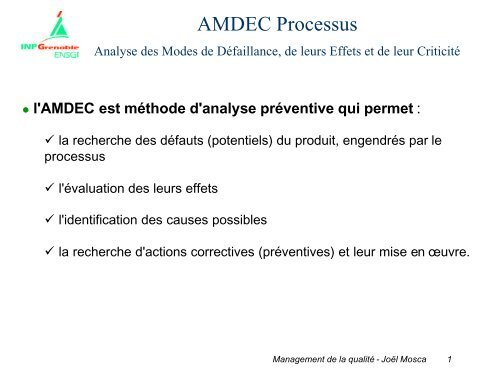 AMDEC Processus