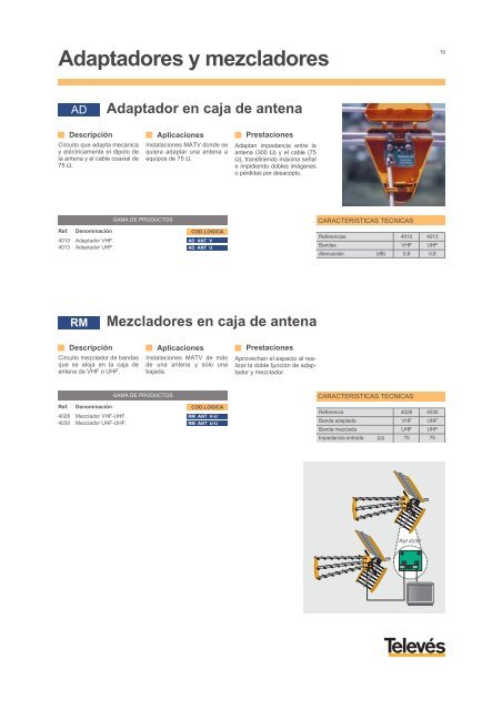 Adaptadores y mezcladores