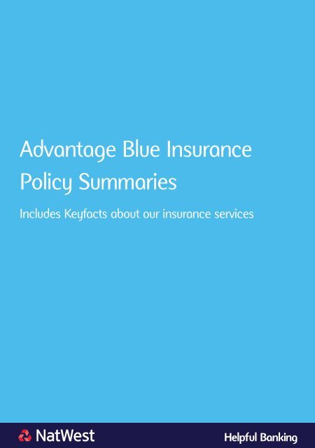 Advantage Blue Insurance Policy Summaries - NatWest