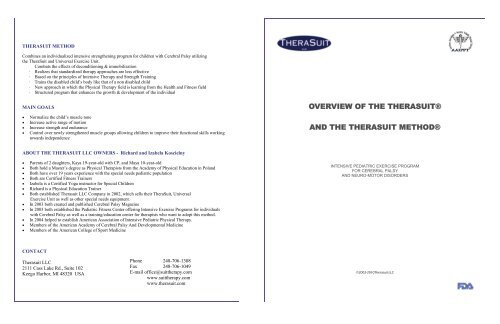 overview english 2010 - TheraSuit Method Intensive Suit Therapy for ...