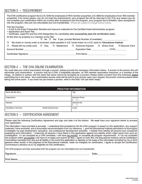 SECTION 3 – FEES/PAYMEN