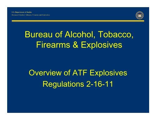 Overview of ATF Explosives Regulations - Directrouter.com