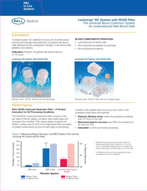 Leukotrap RC System with RC2D Filter - Haemonetics-pb.com
