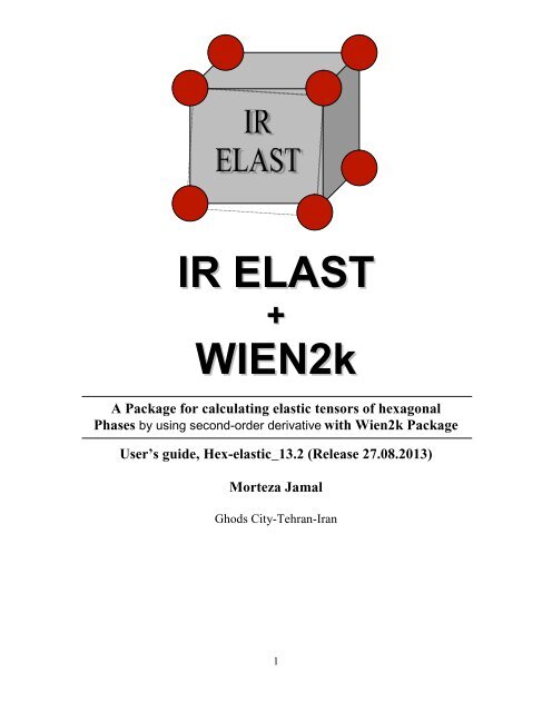 Elastic constants calculation - WIEN 2k