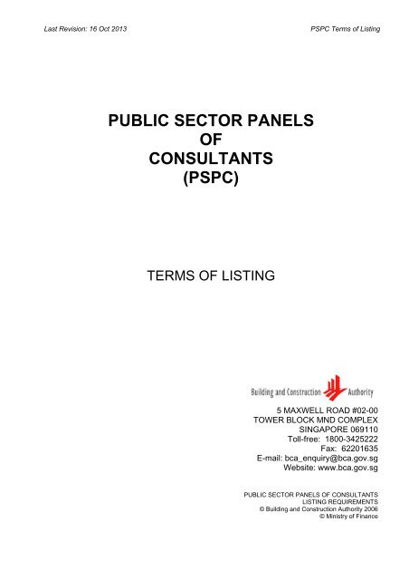 Public Sector Panels of Consultants (PSPC) - Building ...