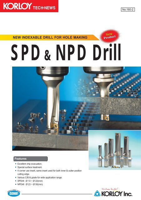 NEW INDEXABLE DRILL FOR HOLE MAKING - Korloy.com