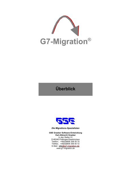 G7-Ueberblick - Graeber Software Entwicklung