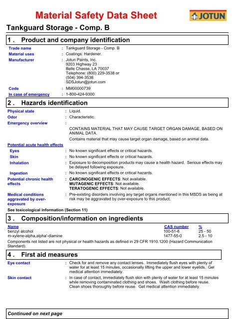 Tankguard Storage - Comp. B - Marine_Protective - English - Jotun