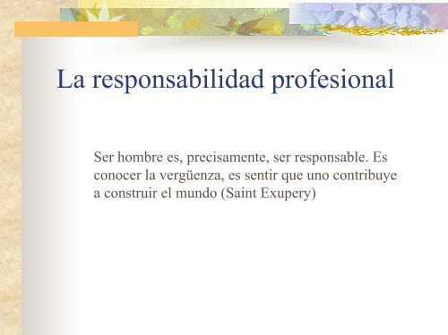 La responsabilidad profesional