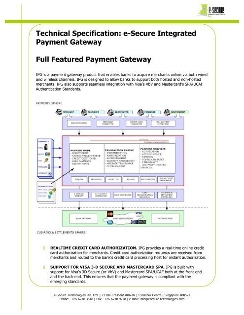 Integrated Payment Gateway - e-Secure Technologies