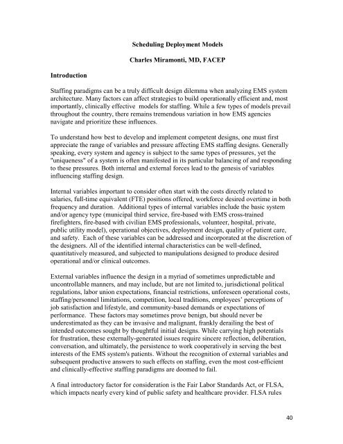 Scheduling Deployment Mod