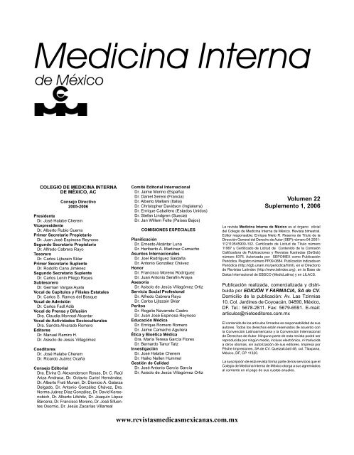 Suplemento 1 - Colegio de Medicina Interna de México AC | CMIM