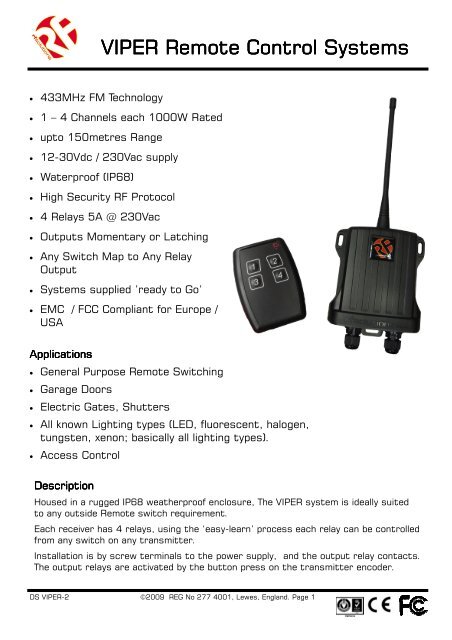 VIPER Remote Control Systems VIPER Remote Control Systems