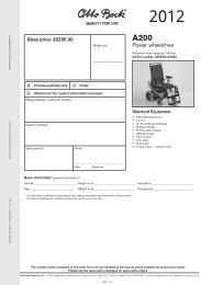 Otto Bock Motus CV Order Form - The Mobility Aids Centre
