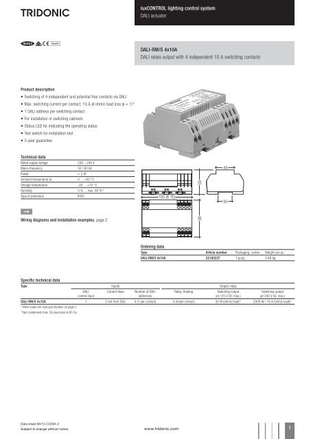 DALI-RM/S 4x10 A - Tridonic
