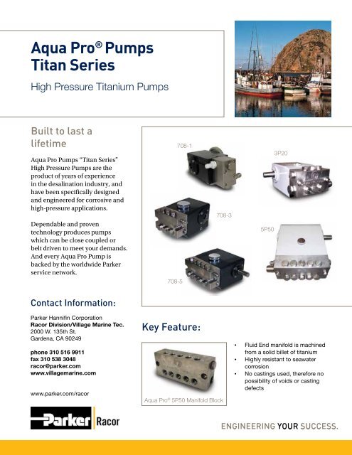 Aqua Pro® Pumps Titan Series - Village Marine Tec.