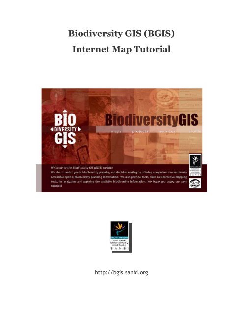 Biodiversity GIS (BGIS) Internet Map Tutorial - Biodiversity GIS - SANBI