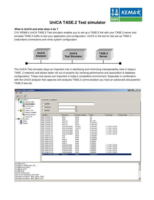 UniCA TASE.2 Test simulator - DNV Kema