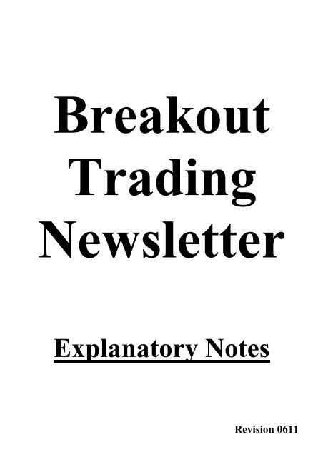 Breakout Trade - Alan Hull
