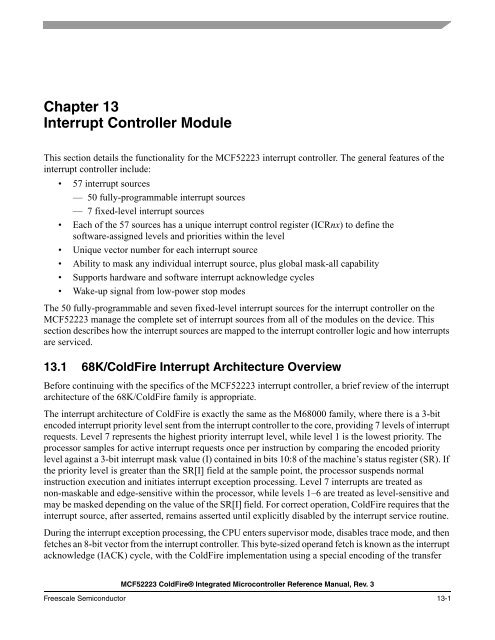 Chapter 13 Interrupt Controller Module