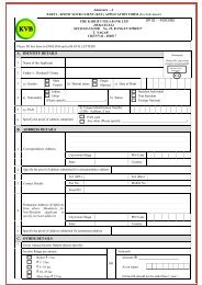Account Opening Form - Karur Vysya Bank