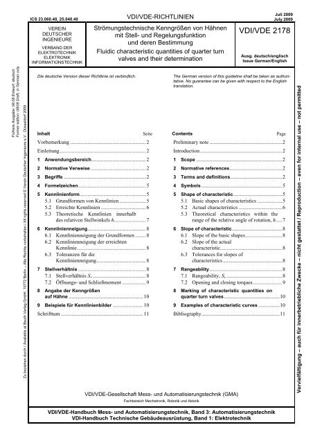 VDI/VDE 2178 - VDI Verein Deutscher Ingenieure: Sprecher ...