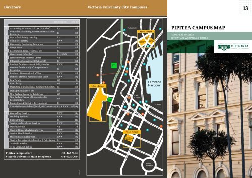 PIPITEa CaMPUs MaP - Victoria University of Wellington