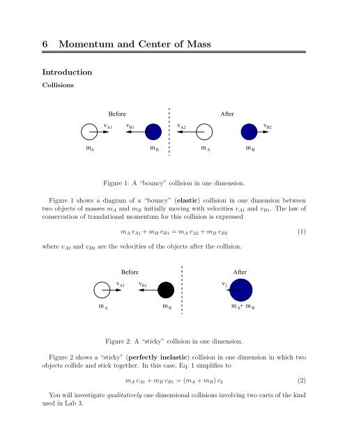Lab 6 : Momentum and Center of Mass