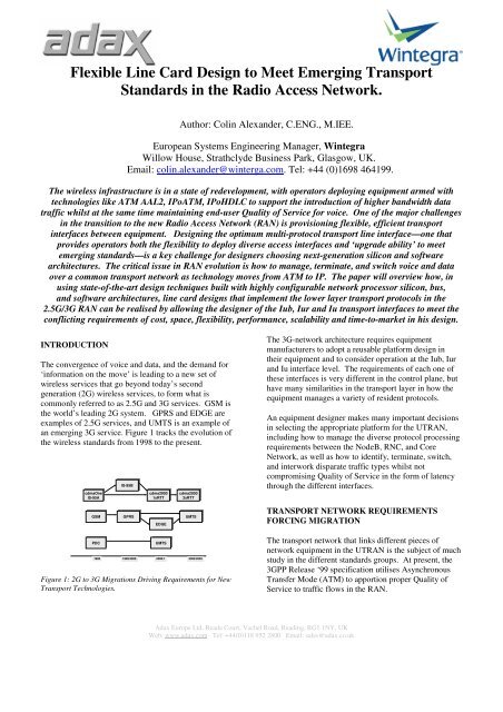 Flexible Line Card Design to Meet Emerging Transport Standards in ...