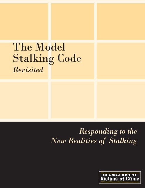Model Stalking Code - National Center for Victims of Crime