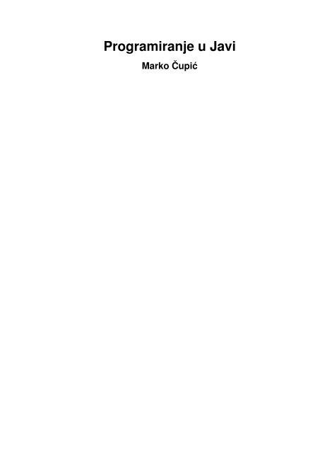 Programiranje u Javi - FER