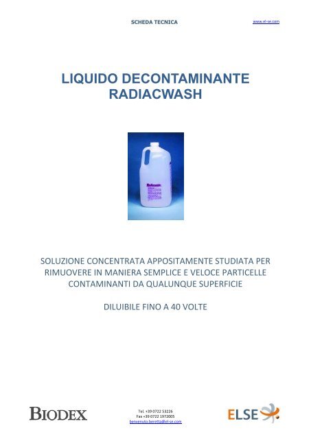 LIQUIDO DECONTAMINANTE RADIACWASH