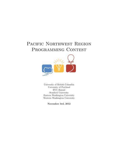 Pacific Northwest Region Programming Contest - Problem Solving ...