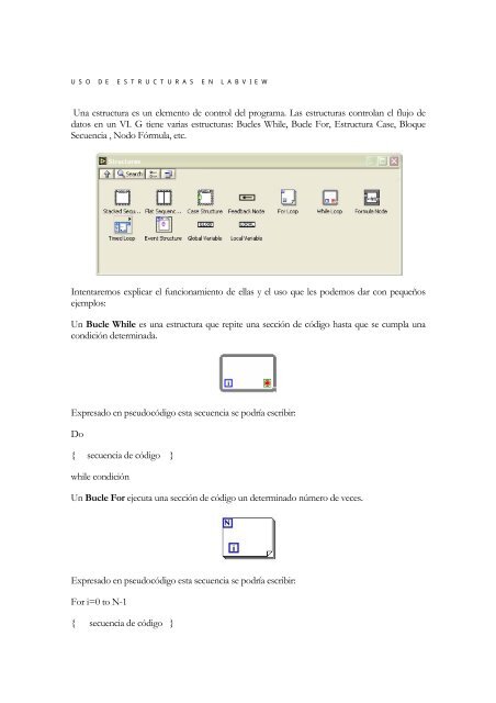USO DE ESTRUCTURAS EN LABVIEW