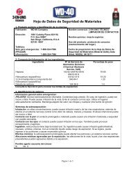 Material Safety Data Sheet (MSDS) - WD-40 Company