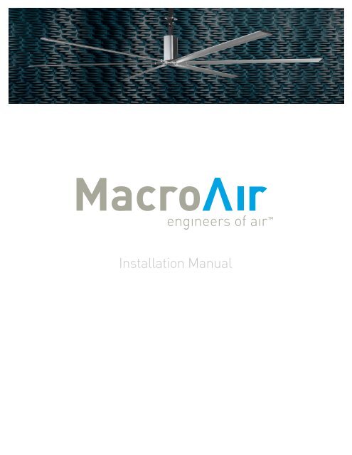 Installation-Manual-2012 - MacroAir HVLS Fans